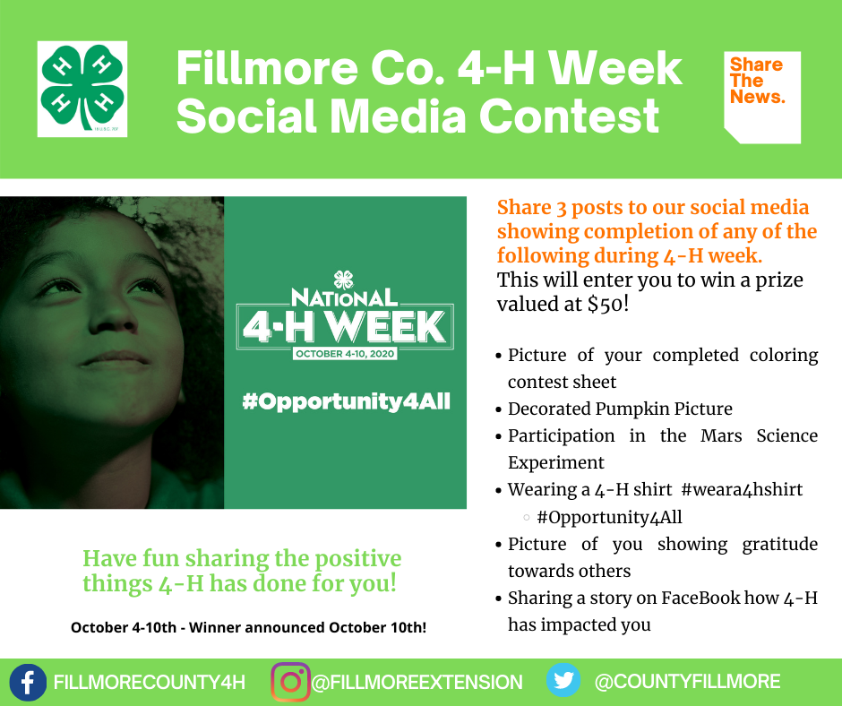 4-H Week Social Media Contest – Views from VanDeWalle